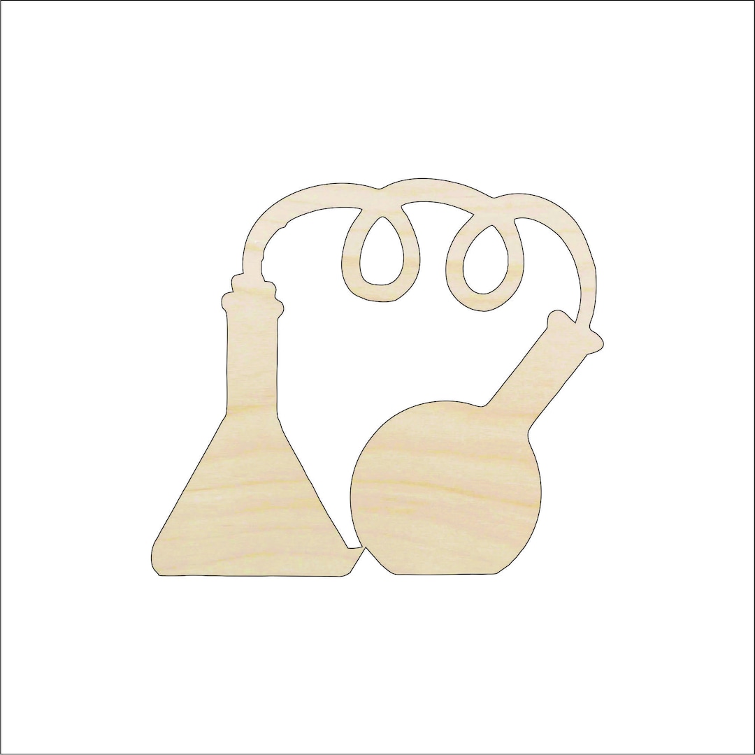 Science Equipment Laser Cut Out Unfinished Wood Shape Craft Supply SNC5 ...