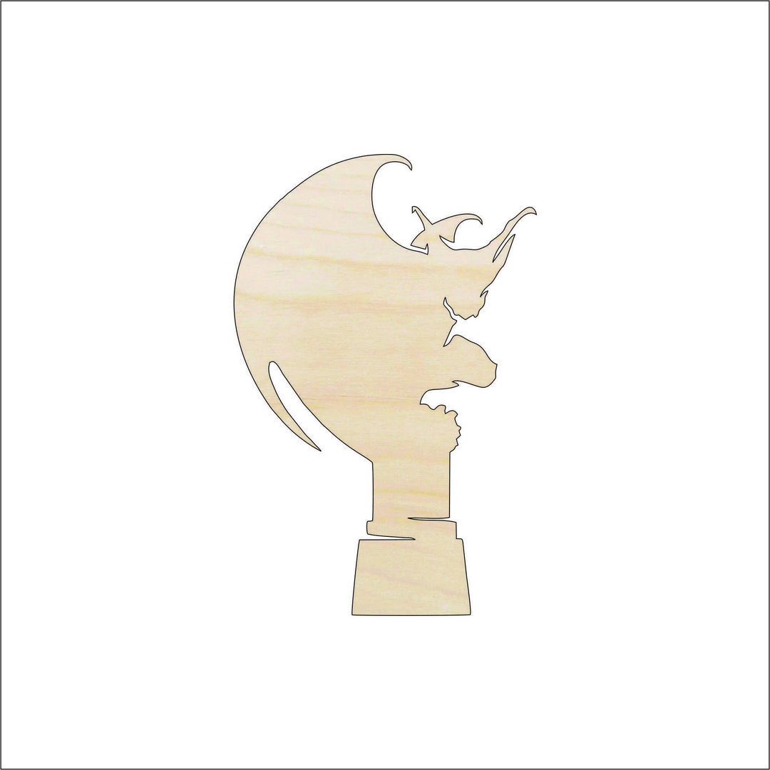Gargoyle - Laser Cut Out Unfinished Wood Shape Craft Supply FAL158 - Etsy