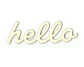 Hello Laser Cut Out Unfinished Wood Shape Craft Supply WRD10 - Etsy