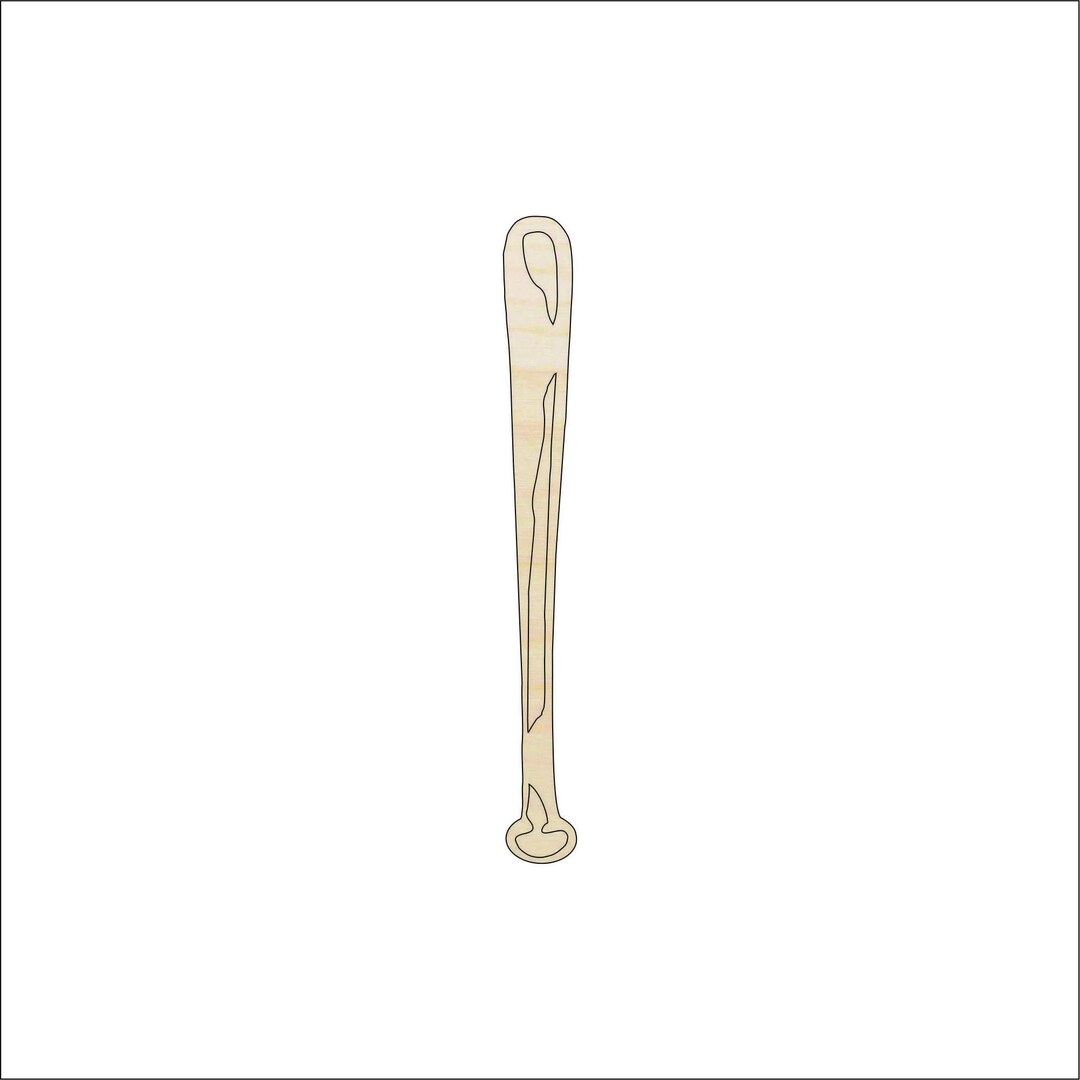 Sport Baseball Bat - Laser Cut Out Unfinished Wood Shape Craft Supply ...
