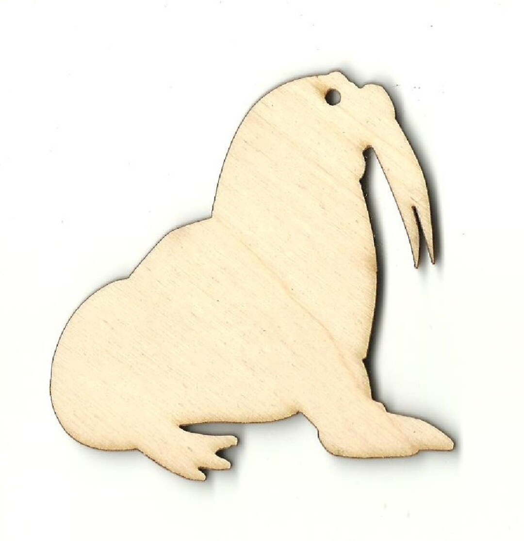 Walrus Laser Cut Out Unfinished Wood Shape Craft Supply - Etsy