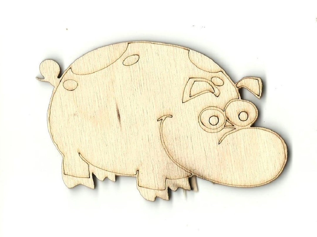 Pig Laser Cut Out Unfinished Wood Shape Craft Supply PIG3 - Etsy
