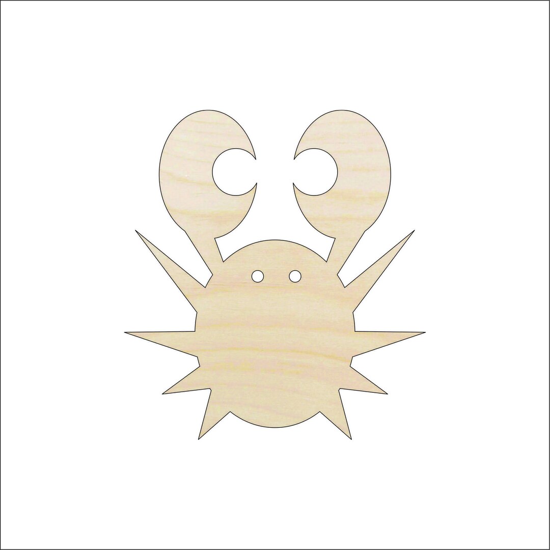 Crab Laser Cut Out Unfinished Wood Shape Craft Supply SEA111 - Etsy