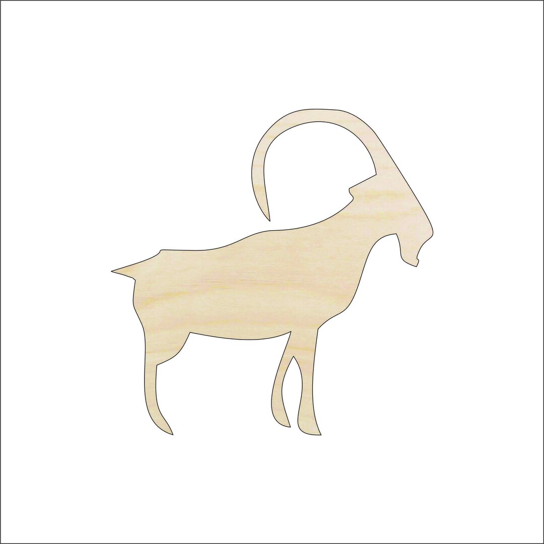 Goat Laser Cut Out Unfinished Wood Shape Craft Supply ANML57 - Etsy
