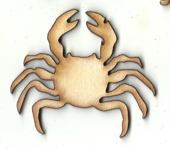 Crab Laser Cut Out Unfinished Wood Shape Craft Supply SEA167 | Etsy