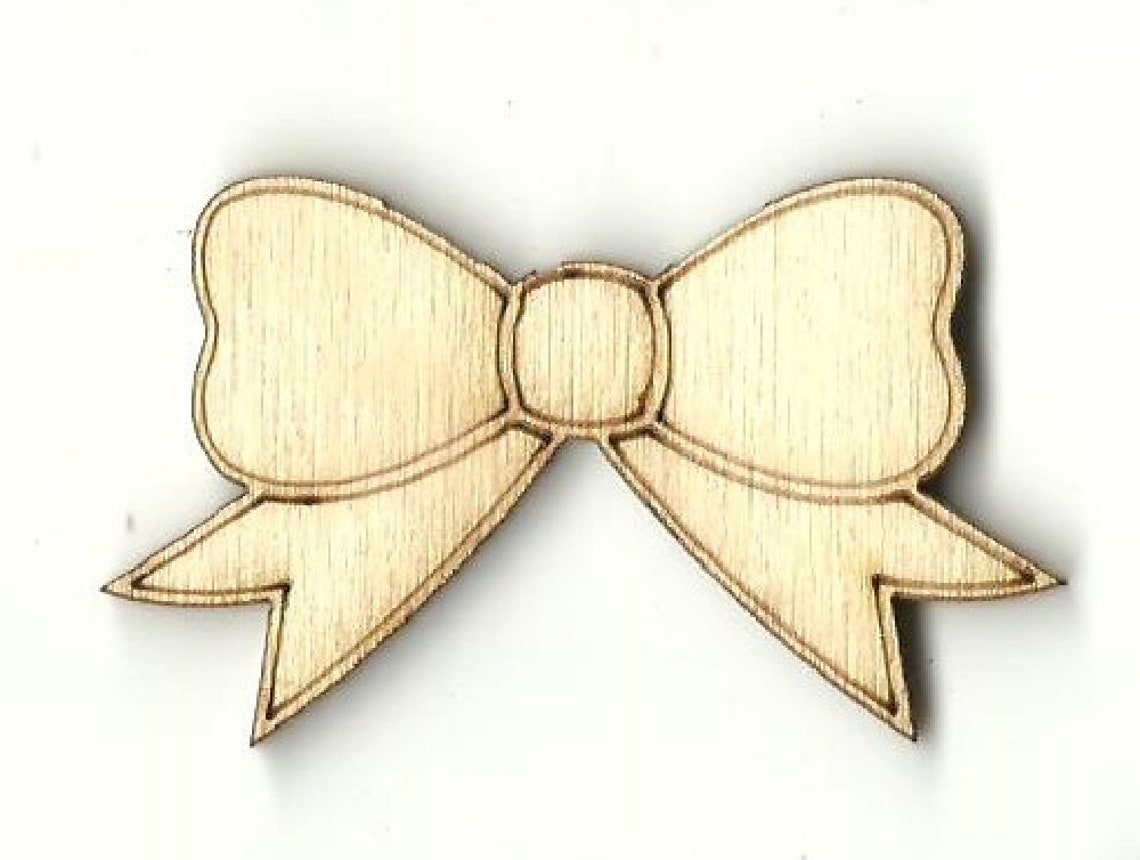 Bow Laser Cut Out Unfinished Wood Shape Craft Supply BOW13 - Etsy