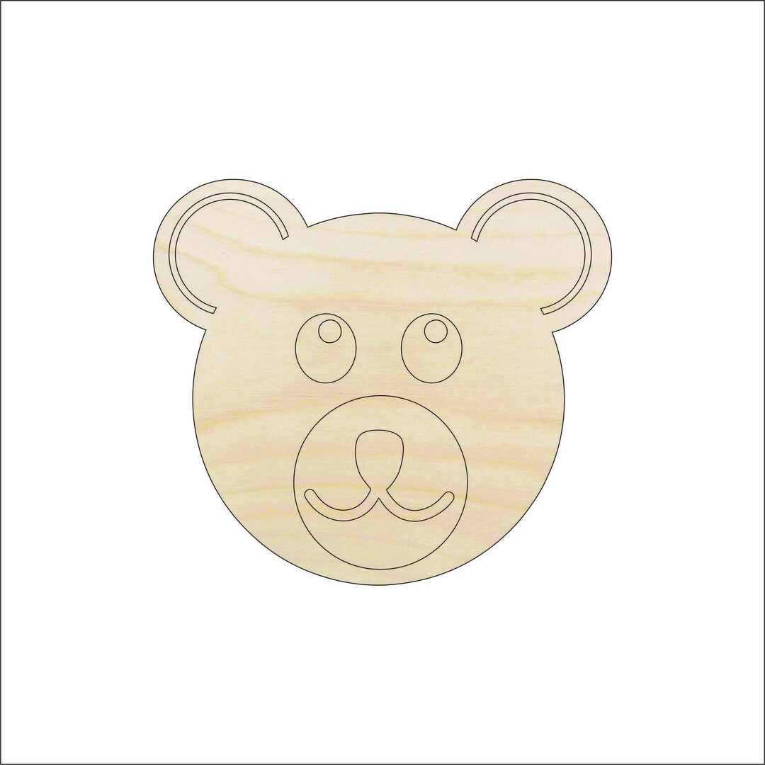 Bear Laser Cut Outs Unfinished Wood Shapes Variety of Sizes Craft ...