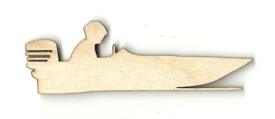 Speedboat Unfinished Laser Cut Out Wood Shape Craft Supply - Etsy