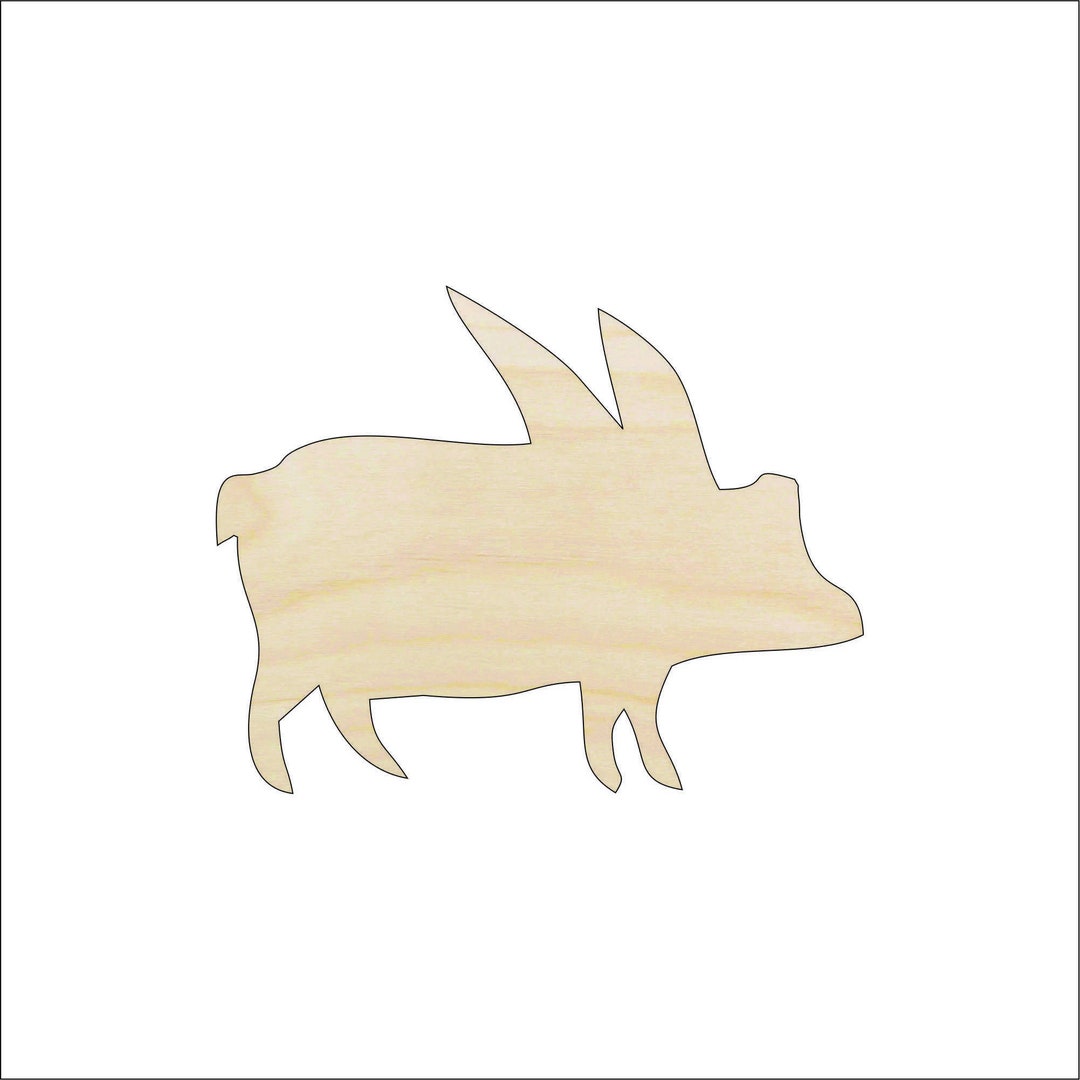 Pig Laser Cut Out Unfinished Wood Shape Craft Supply MYTH2 - Etsy