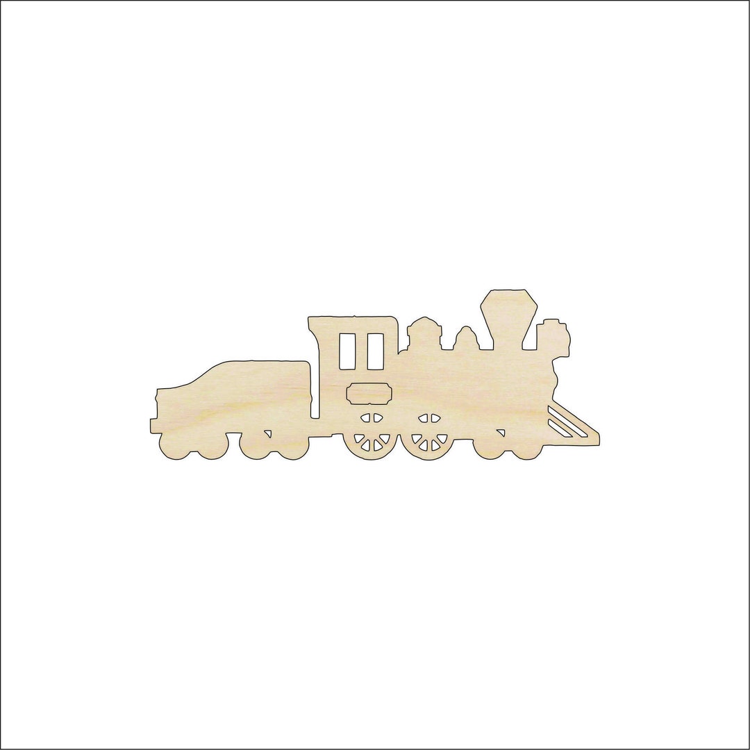Train Laser Cut Out Unfinished Wood Shape Craft Supply TRN1 - Etsy