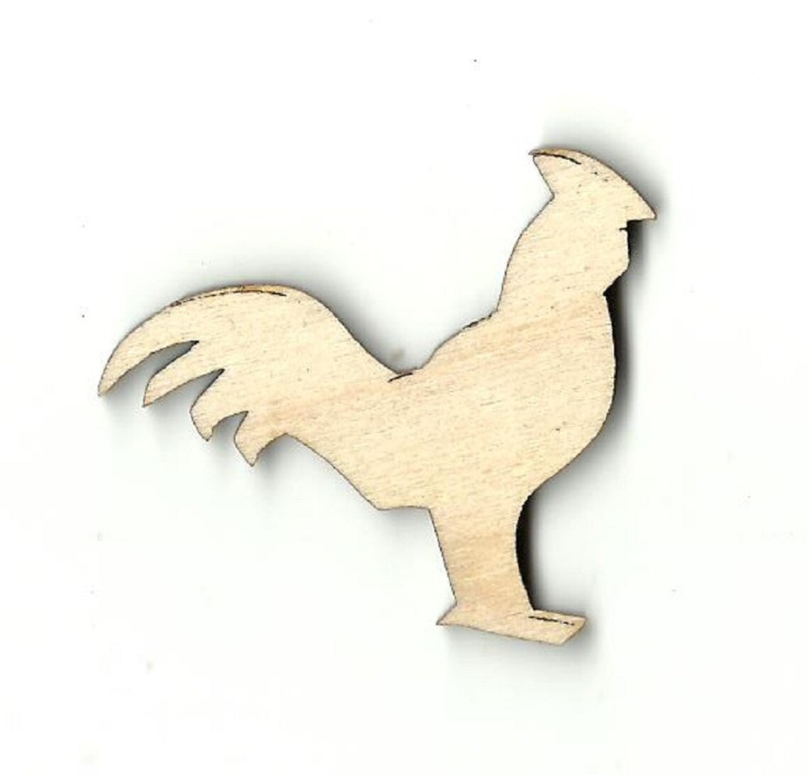 Rooster Laser Cut Out Unfinished Wood Shape Craft Supply - Etsy