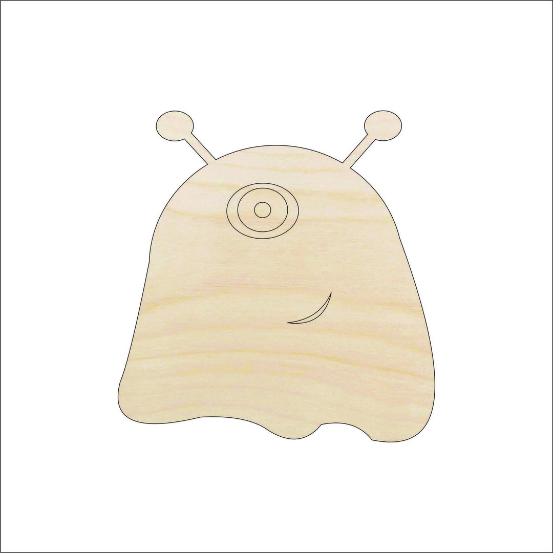 Alien Laser Cut Out Unfinished Wood Shape Craft Supply SPC11 - Etsy