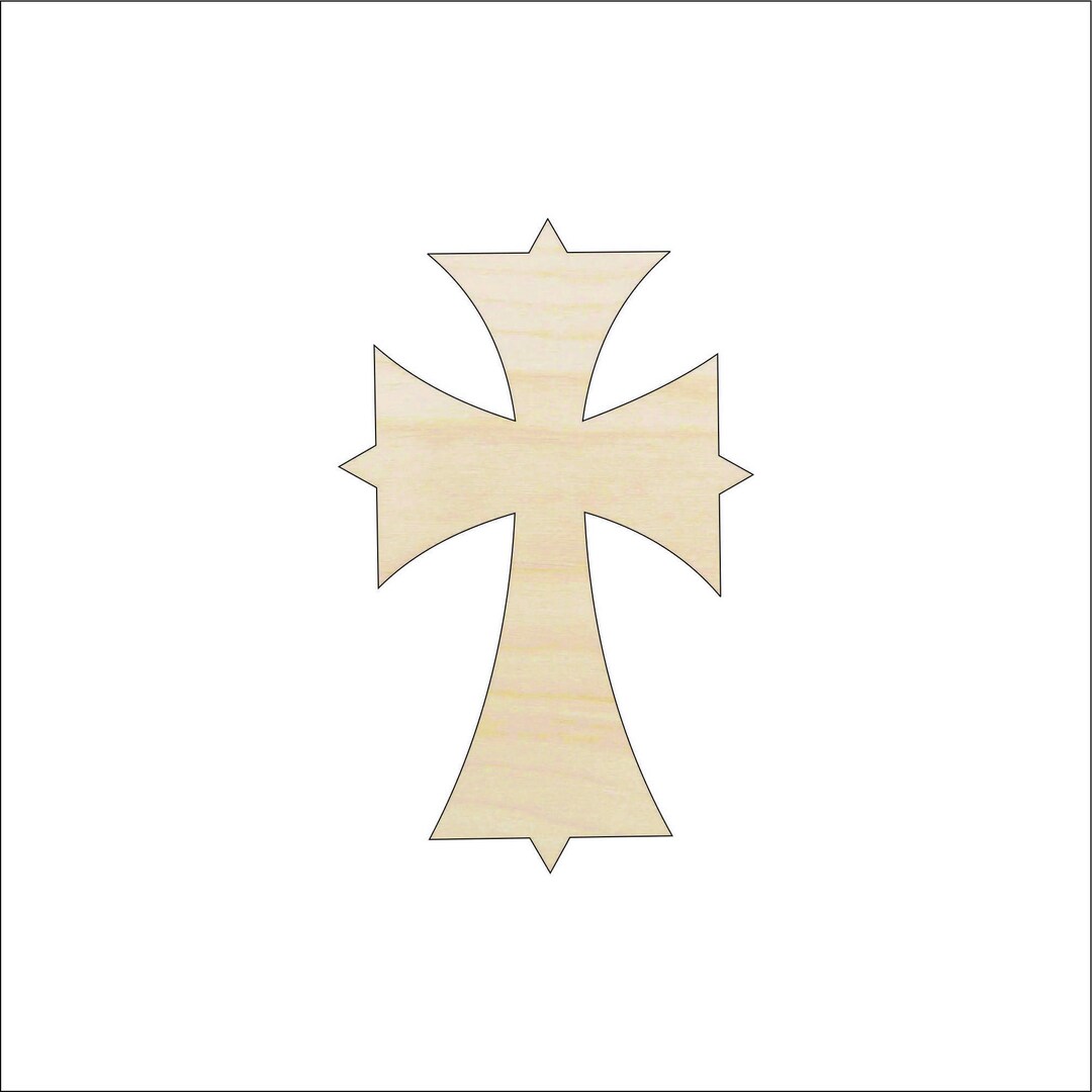 Cross - Laser Cut Out Unfinished Wood Shape Craft Supply REL78 - Etsy