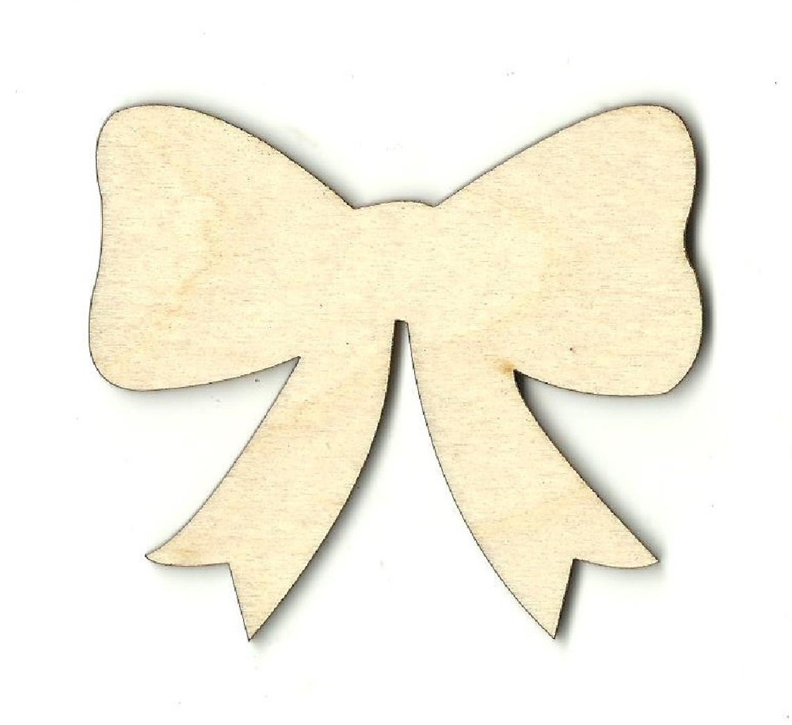 Bow Laser Cut Out Unfinished Wood Shape Craft Supply BOW4 - Etsy