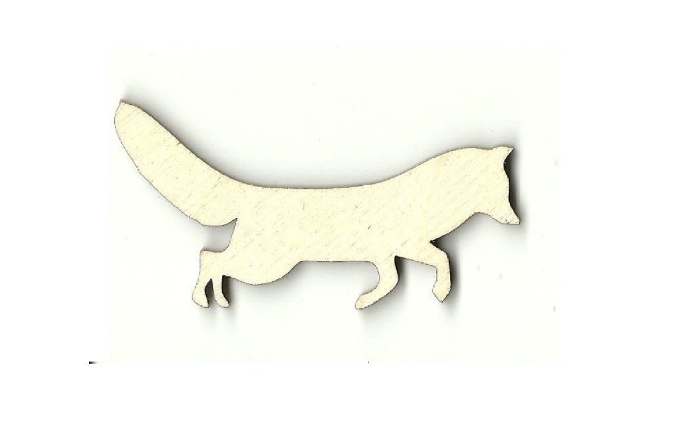 Fox Laser Cut Out Unfinished Wood Shape Craft Supply FOX15 | Etsy