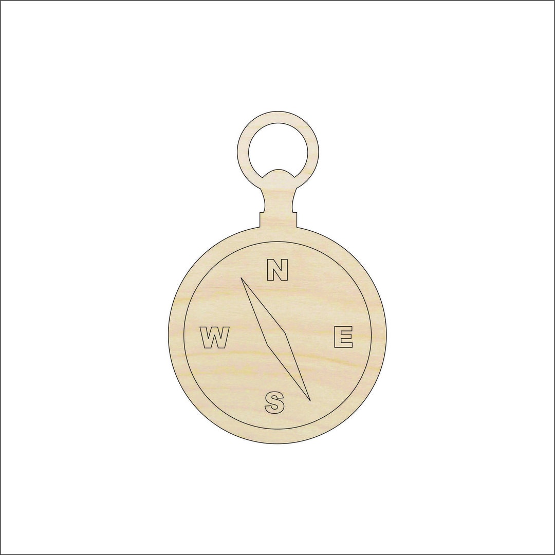 Compass - Unfinished Wood Laser Cut Out Shape Craft Supply TRP29 - Etsy