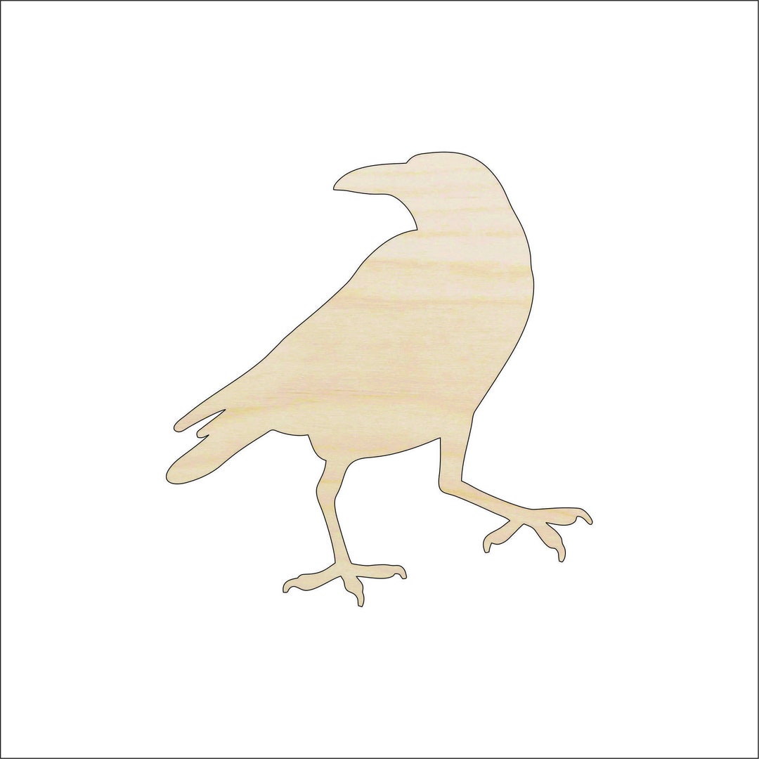 Bird Crow Laser Cut Out Unfinished Wood Craft Shape BRD165 - Etsy