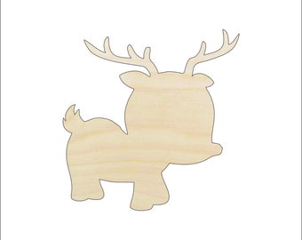 Deer With Antlers Shape Woodland Wildlife Large & Small Pick Size Laser ...