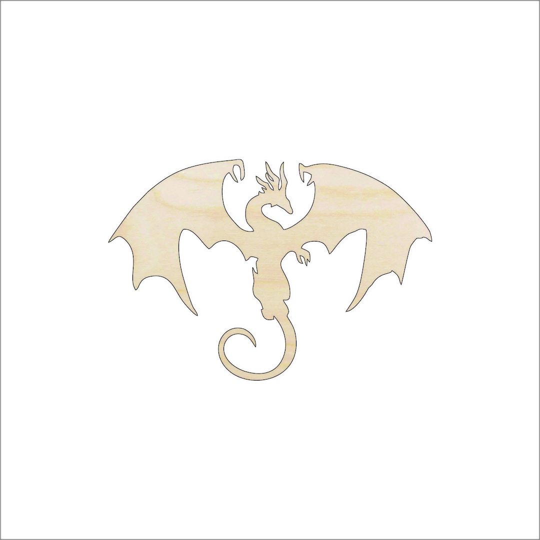 Dragon - Laser Cut Out Unfinished Wood Shape Craft Supply MYTH85 - Etsy