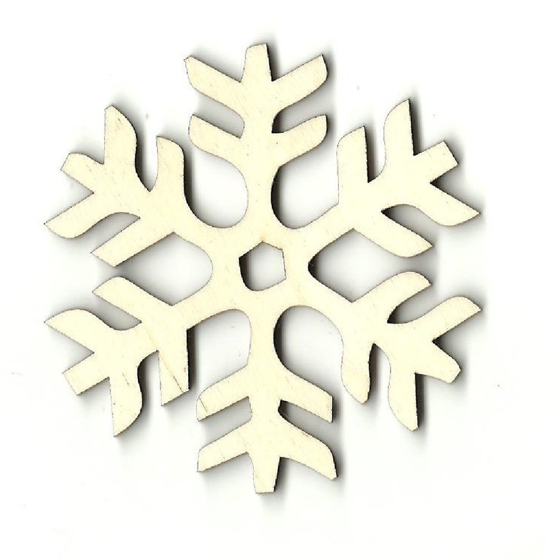 Snowflake Laser Cut Out Unfinished Wood Shape Craft Supply - Etsy