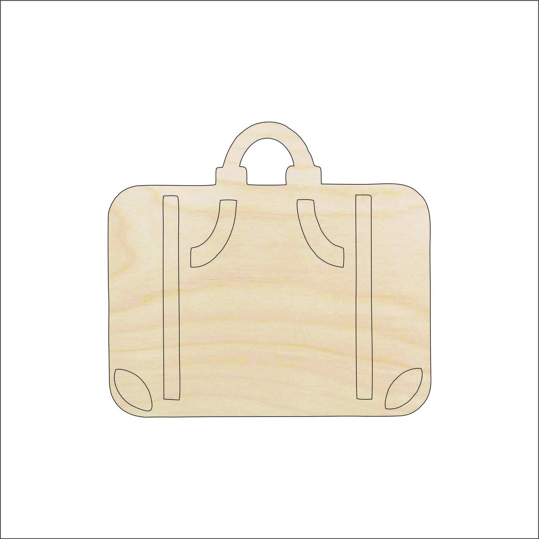 Travel Suitcase - Laser Cut Out Unfinished Wood Shape Craft Supply ...