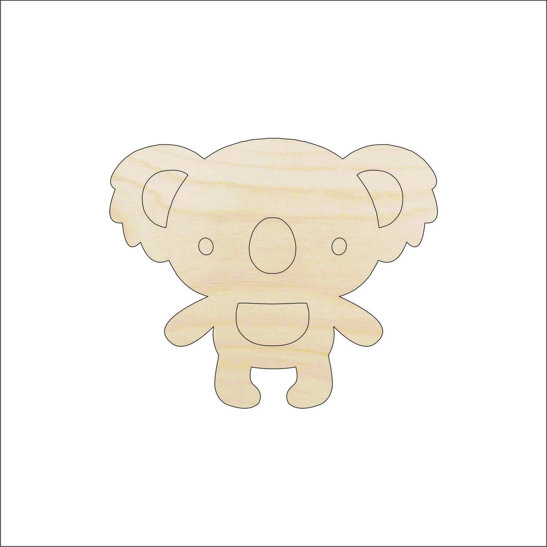 Bear Koala - Laser Cut Out Unfinished Wood Shape Craft Supply BER42 - Etsy