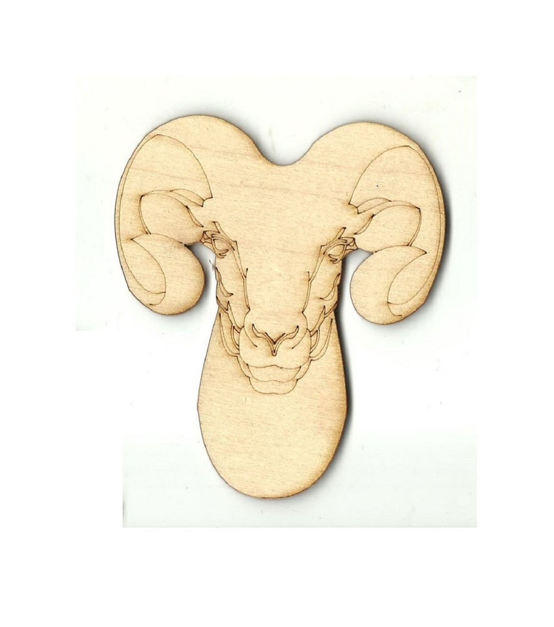 Ram Laser Cut Out Unfinished Wood Shape Craft Supply SHP21 - Etsy