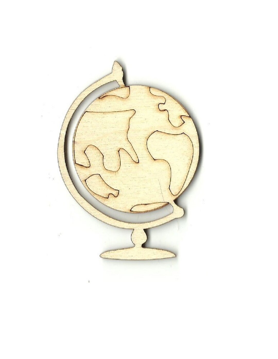 Globe Laser Cut Out Unfinished Wood Shape Craft Supply WLD2 - Etsy
