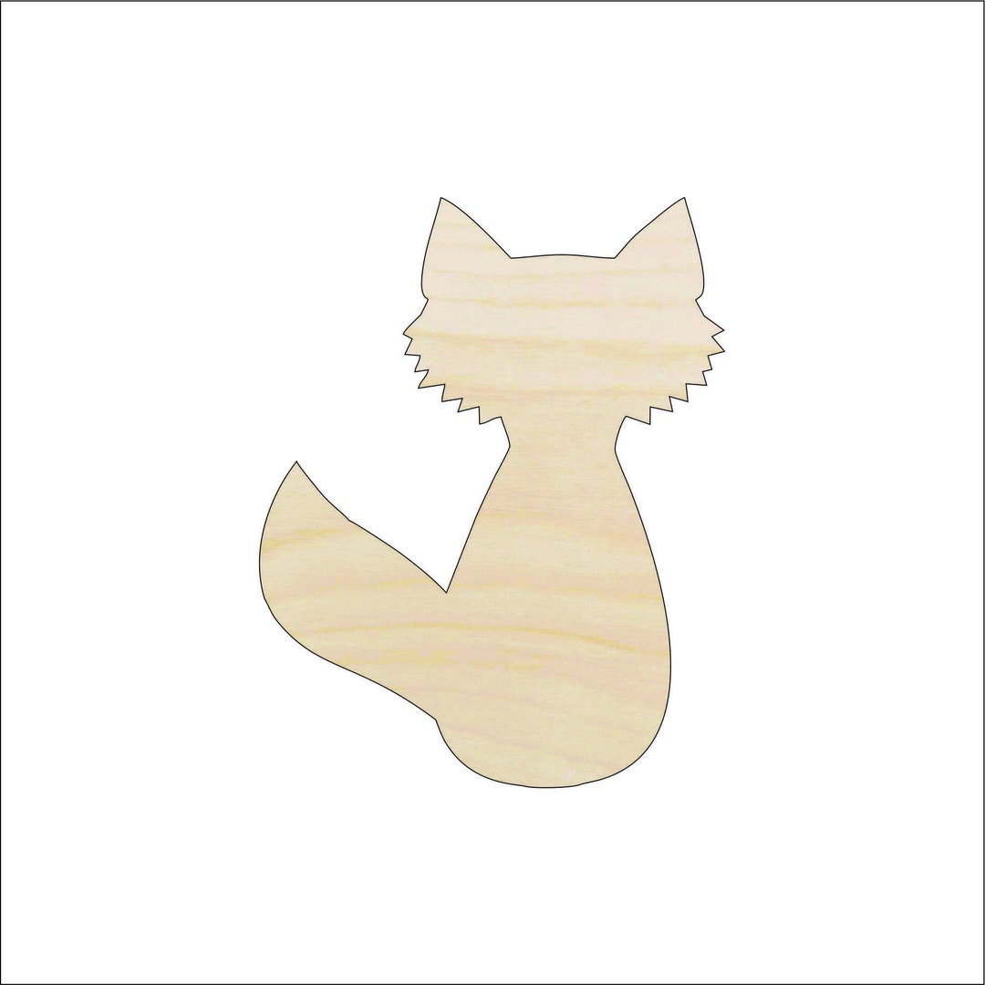 Fox Laser Cut Out Unfinished Wood Shape Craft Supply FOX7 - Etsy