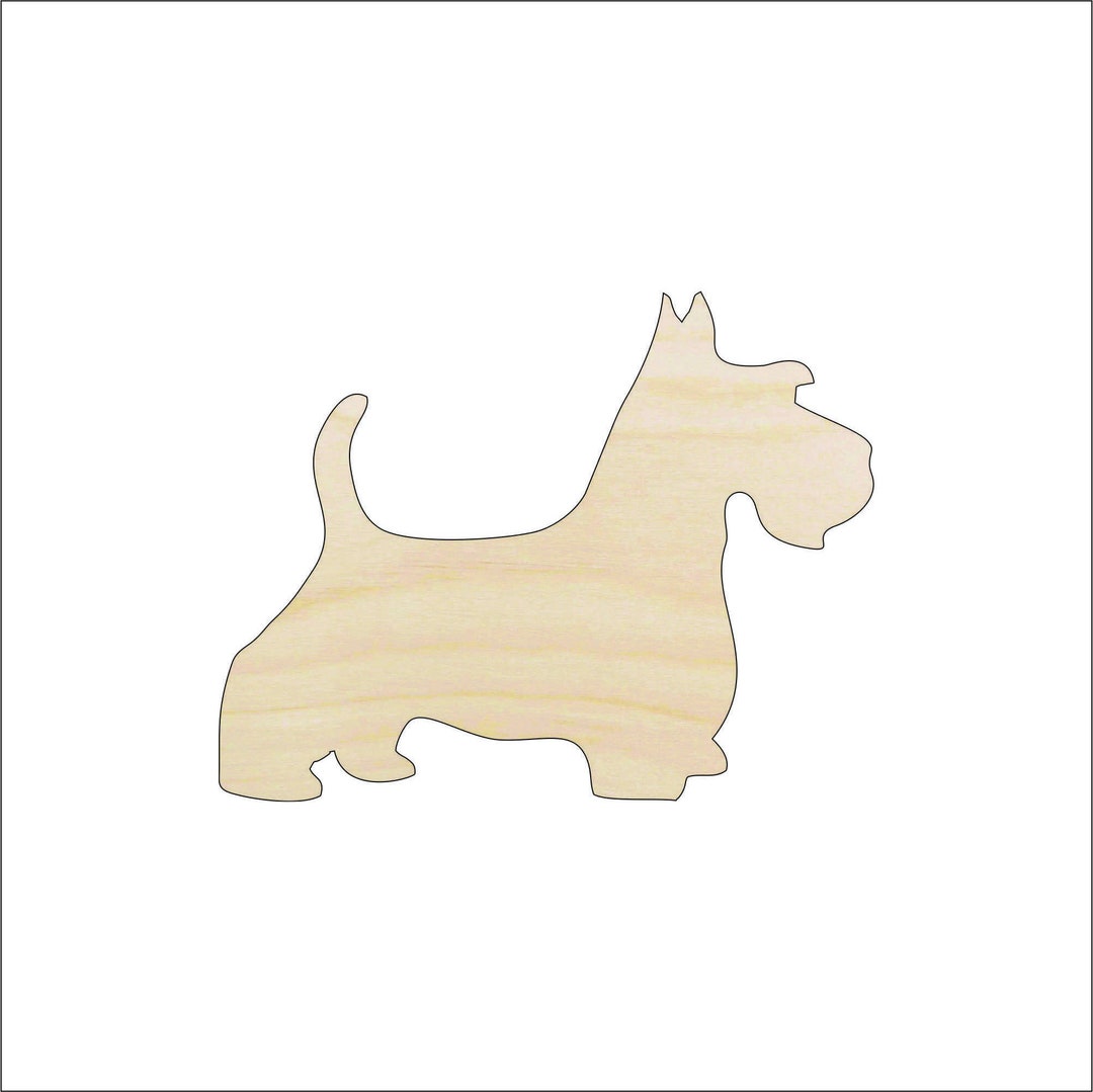 Scottie Dog - Wood Craft Shape Laser Cut Out & Unfinished DIY Craft ...