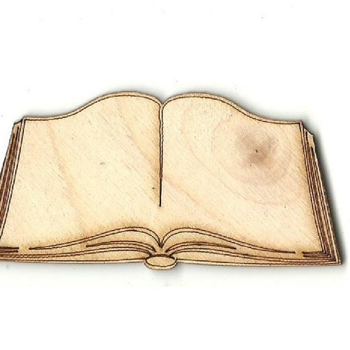 Open Book Unfinished Wood Cutout Shape Laser Cut DIY Craft - Etsy