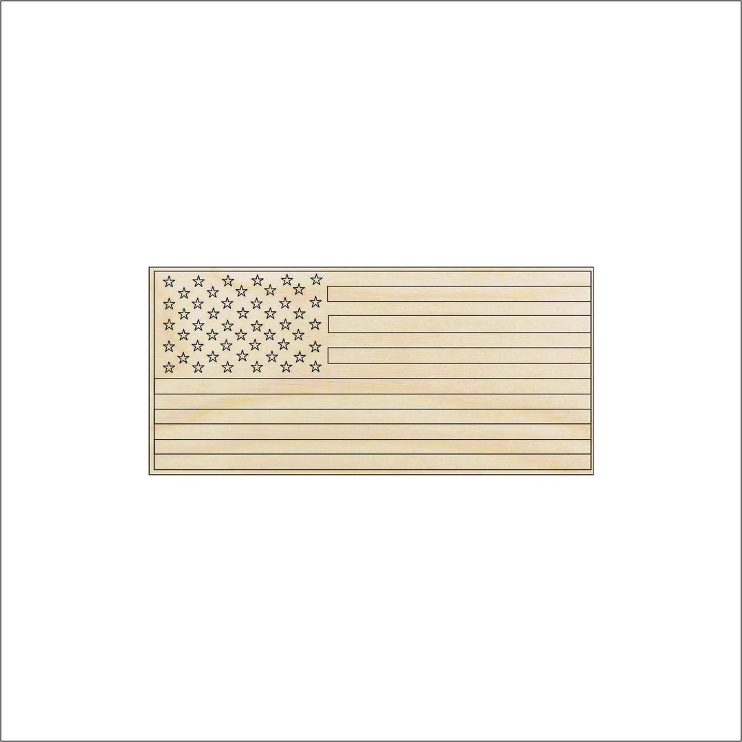 USA Flag - Laser Cut Out Unfinished Wood Shape Craft Supply USA23 - Etsy