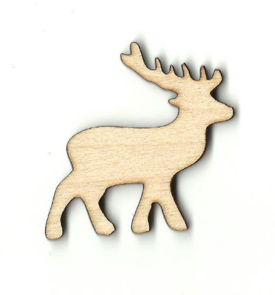 Deer Laser Cut Out Unfinished Wood Shape Craft Supply DER35 - Etsy