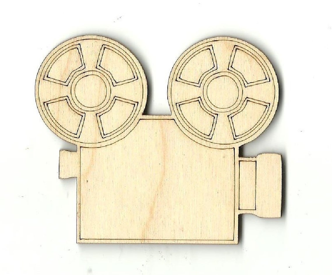 Movie Camera Unfinished Wood Laser Cut Out Shape Craft - Etsy