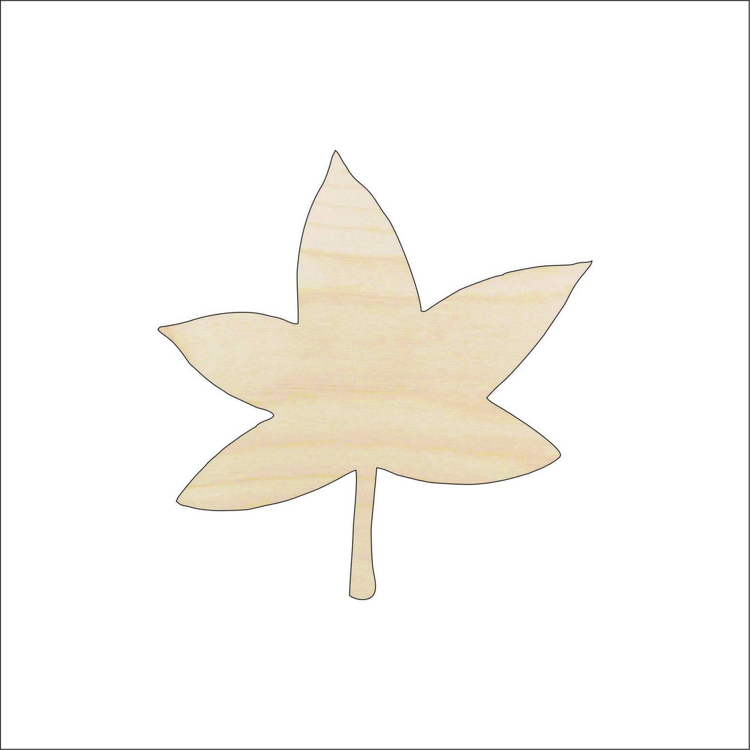 Leaf Laser Cut Out Unfinished Wood Shape Craft Supply LEF10 - Etsy