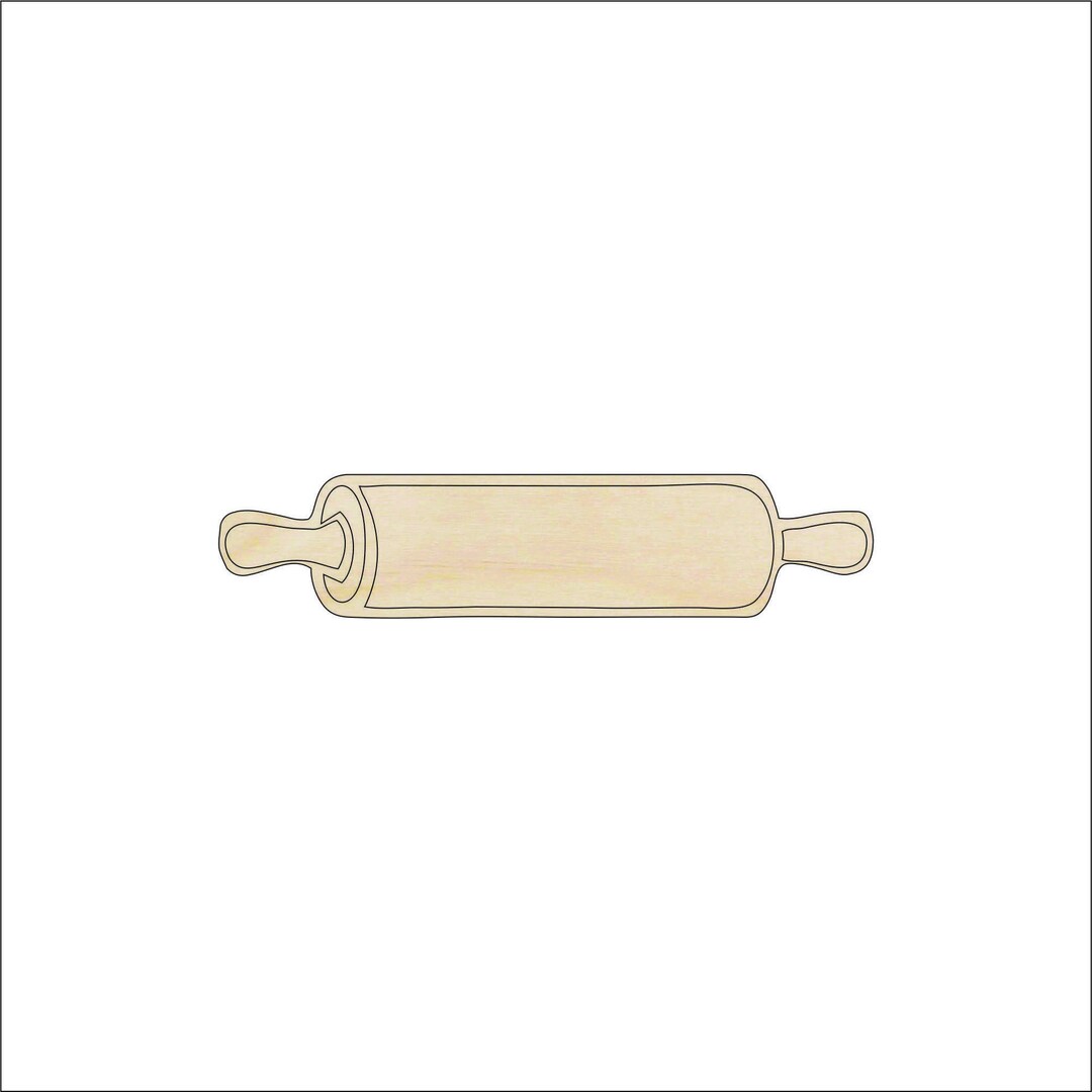 Rolling Pin Laser Cut Out Unfinished Wood Shape Craft Supply FOD11 - Etsy