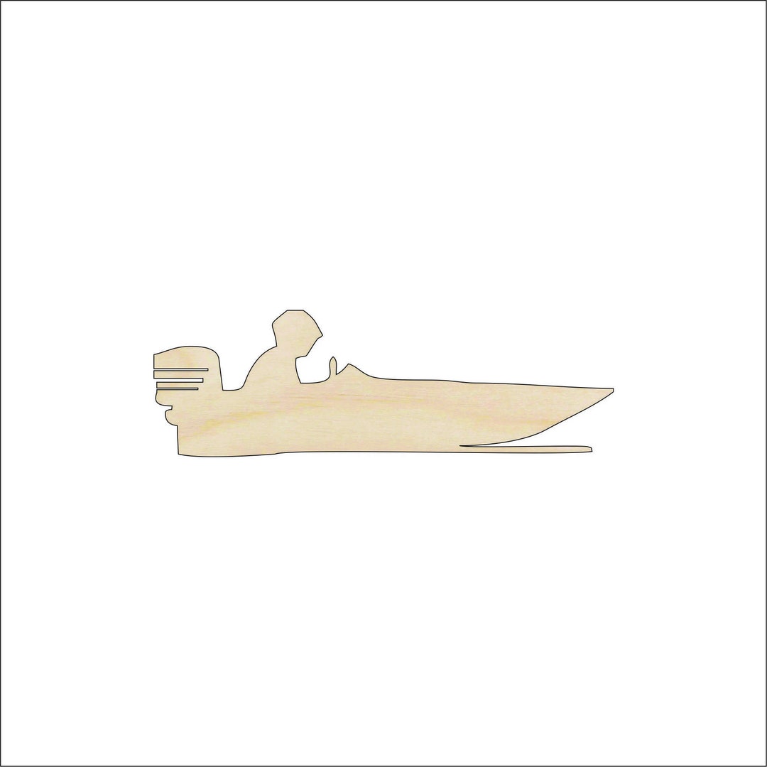Speedboat Unfinished Laser Cut Out Wood Shape Craft Supply - Etsy