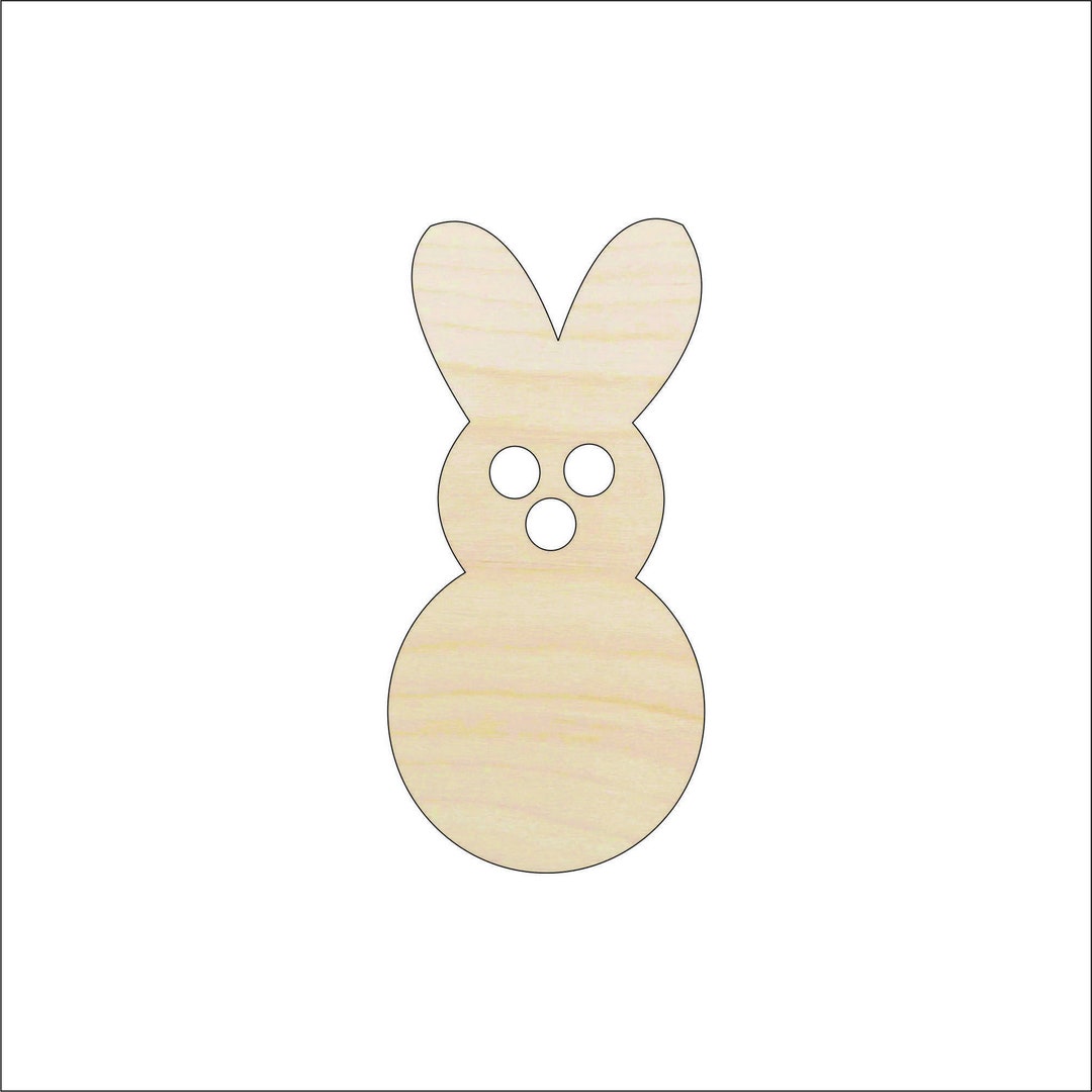 Bunny Rabbit - Wood Craft Shape Laser Cut Out & Unfinished DIY Craft ...