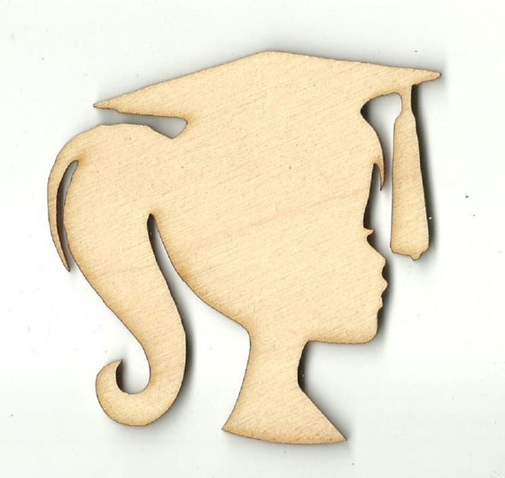 Graduation Girl Laser Cut Out Engraved Unfinished Wood Shape | Etsy