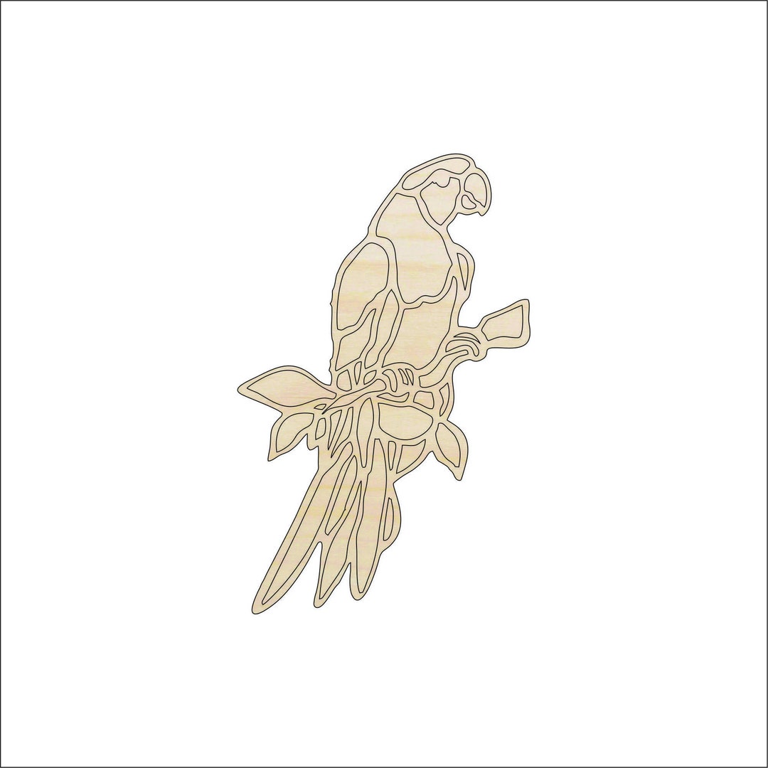 Bird Parrot - Laser Cut Out Unfinished Wood Craft Shape BRD146 - Etsy
