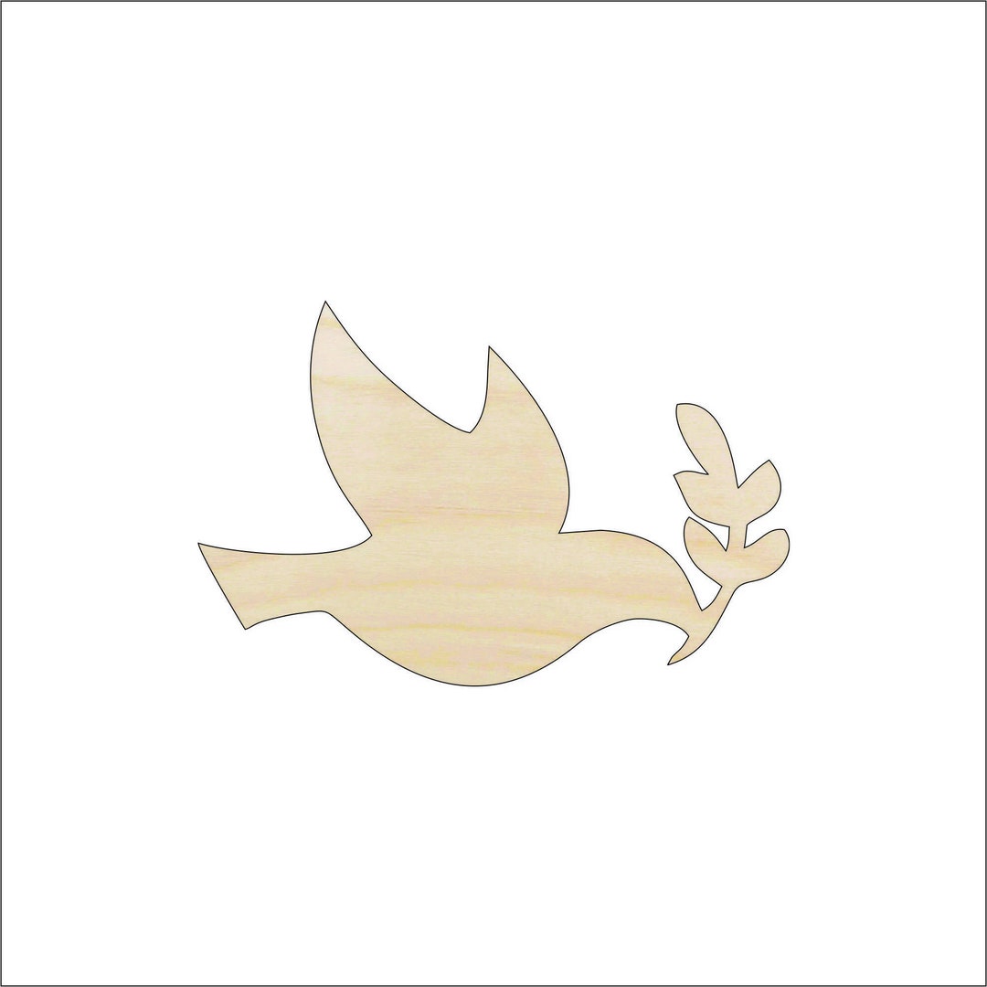 Dove - Wood Craft Shape Laser Cut Out & Unfinished DIY Craft Supply ...