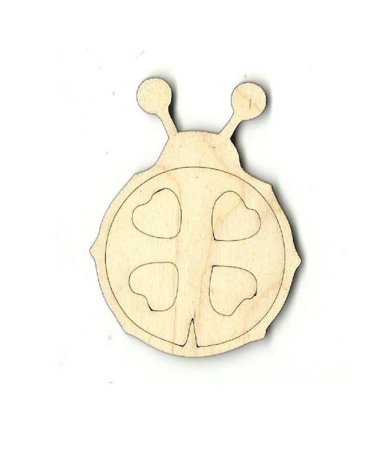 Ladybug Unfinished Laser Wood Cut Out Shape Craft Supply | Etsy