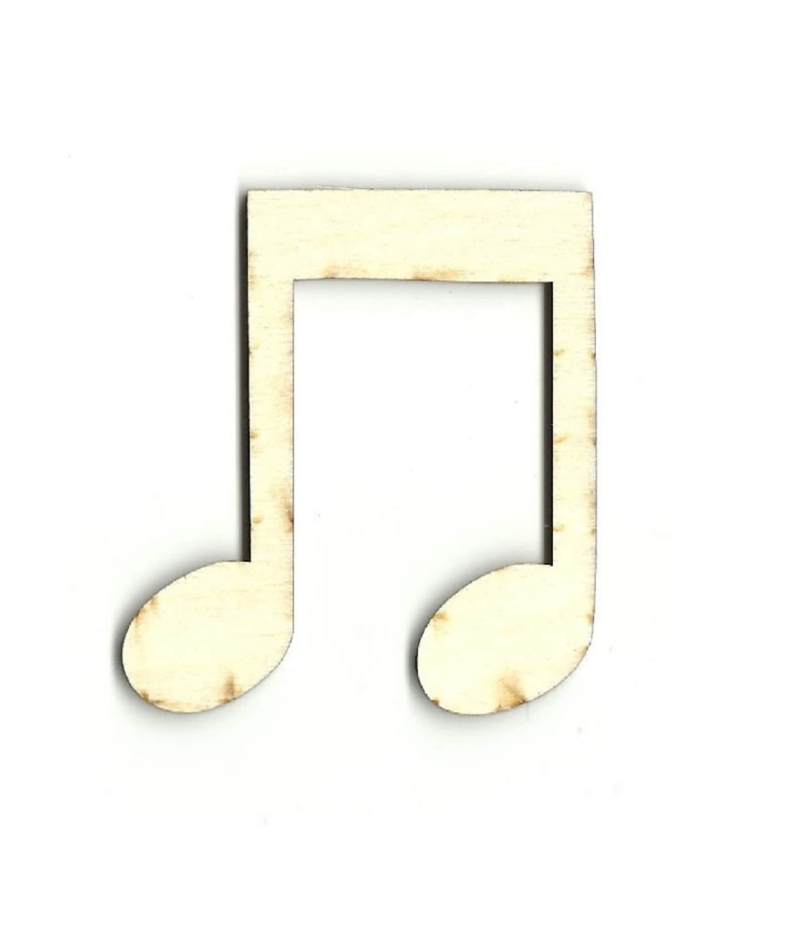 Music Note Laser Cut Out Unfinished Wood Shape Craft Supply - Etsy