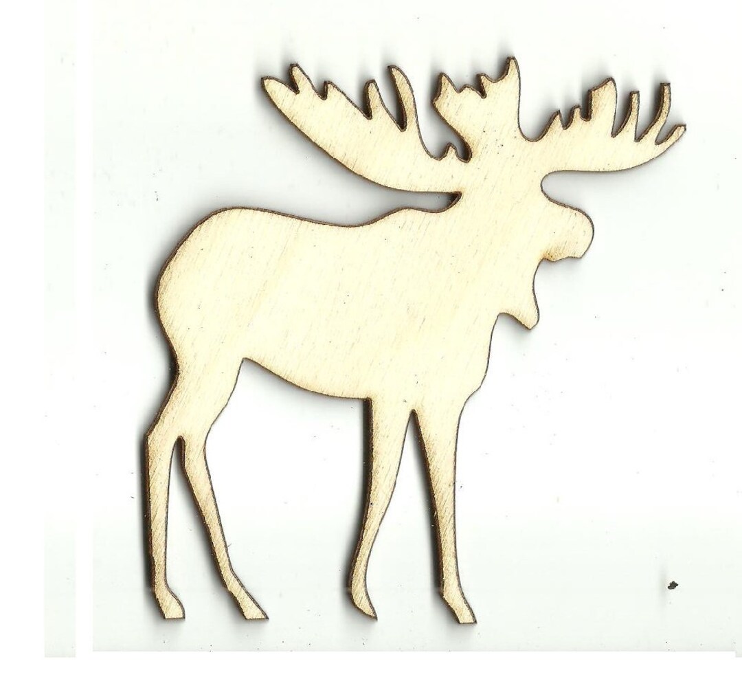 Moose Laser Cut Out Unfinished Wood Shape Craft Supply MUS15 - Etsy