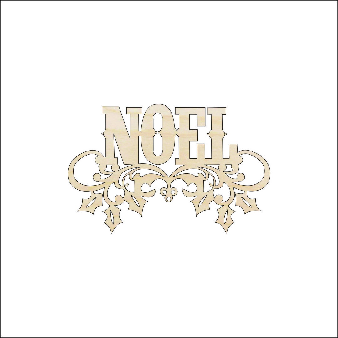 Noel Laser Cut Out Unfinished Wood Shape Craft Supply XMS94 - Etsy