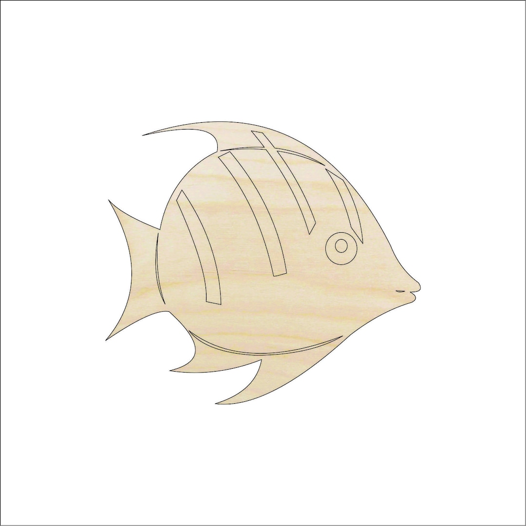 Fish - Laser Cut Out Unfinished Wood Shape Craft Supply FSH5 - Etsy