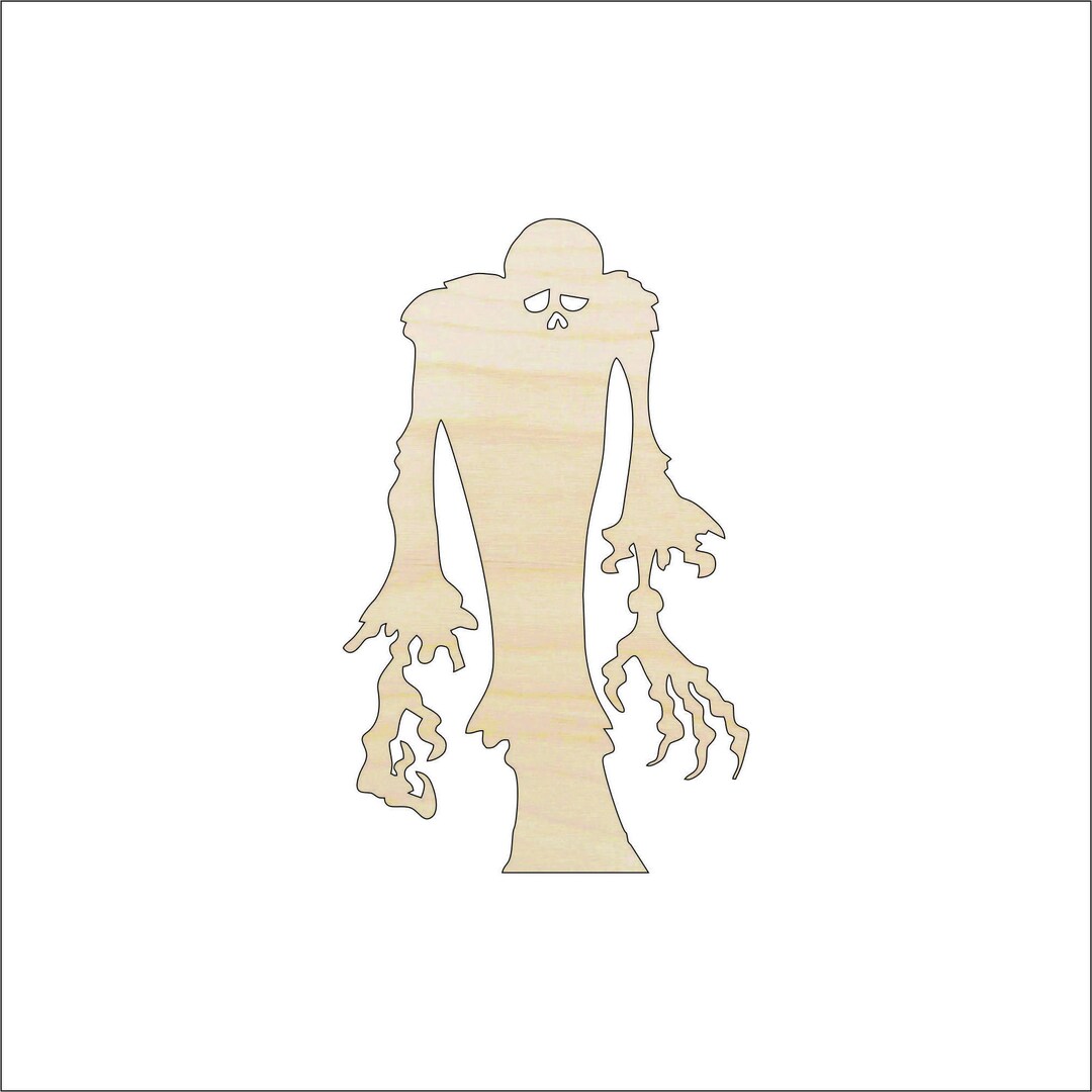 Zombie - Wood Craft Shape Laser Cut Out & Unfinished DIY Craft Supply ...