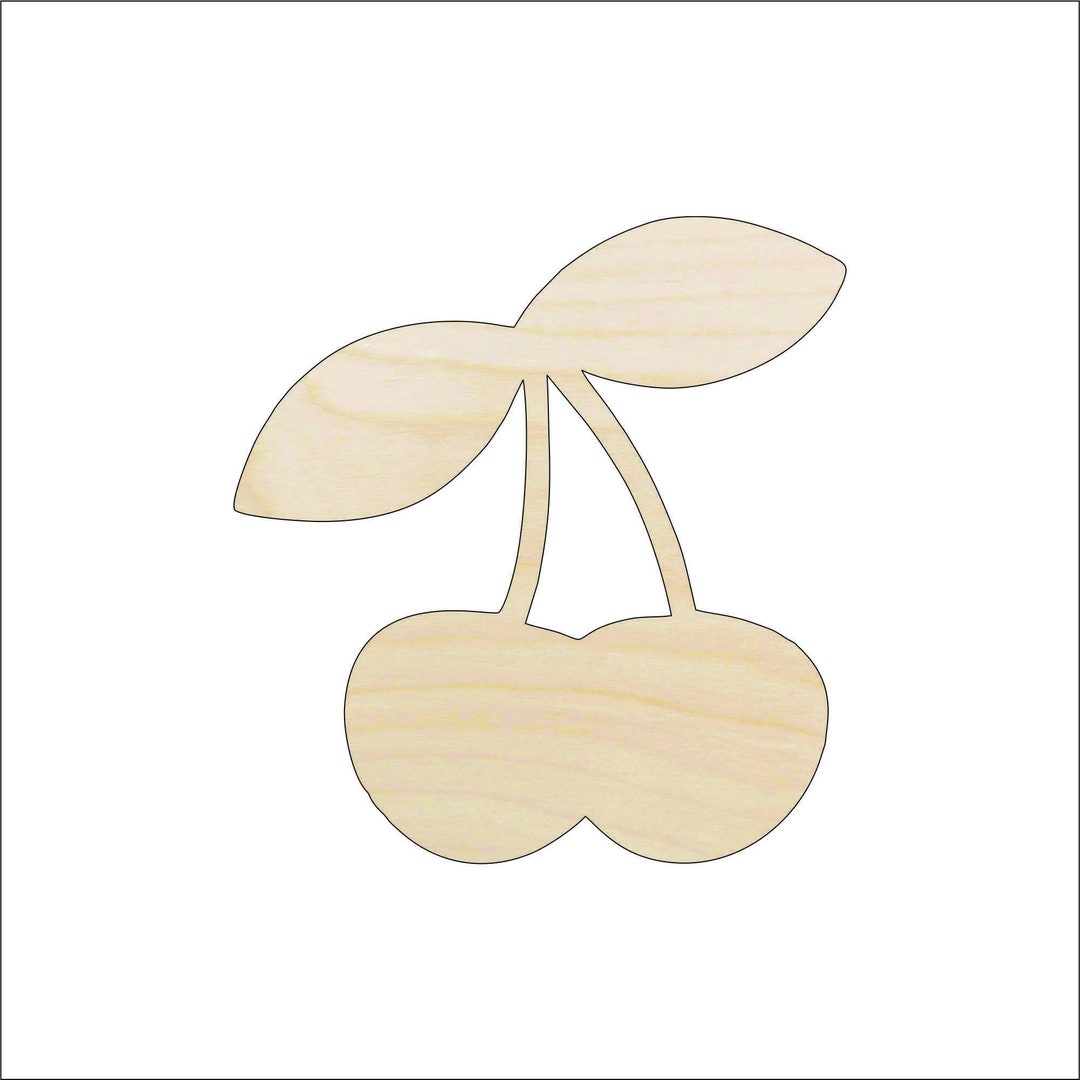 Food Cherries - Laser Cut Out Unfinished Wood Shape Craft Supply FOD123 ...