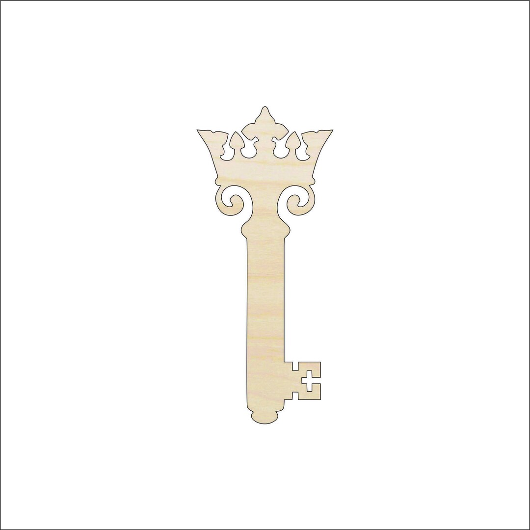 Key - Laser Cut Out Unfinished Wood Shape Craft Supply KEY19 - Etsy