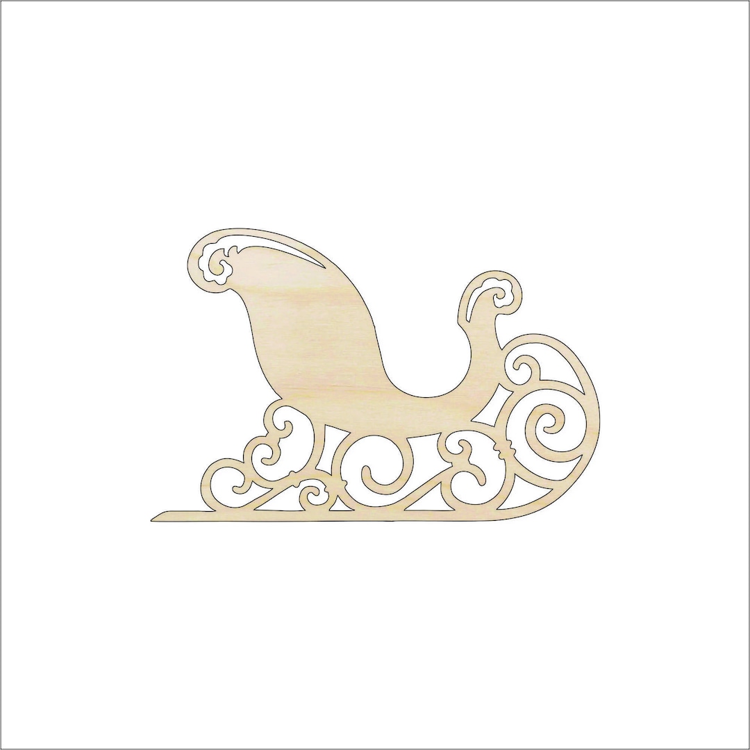 Sleigh - Laser Cut Out Unfinished Wood Shape Craft Supply XMS3 - Etsy
